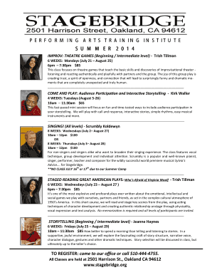 Fillable Online stagebridge TO REGISTER come to our office or call 510 ...