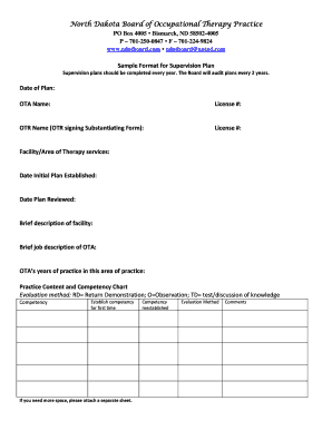 Fillable Online Sample Format for Supervision Plan Fax Email Print ...