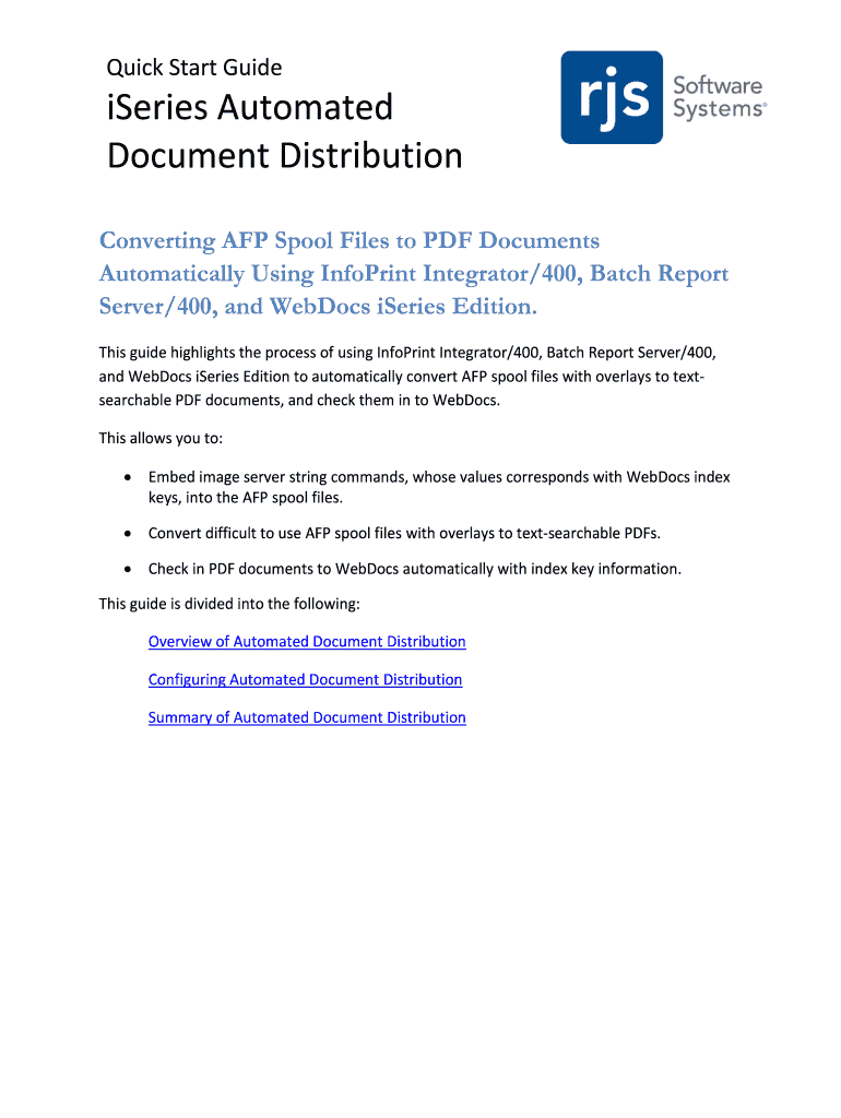 Fillable Online iSeries Automated Fax Email Print - pdfFiller