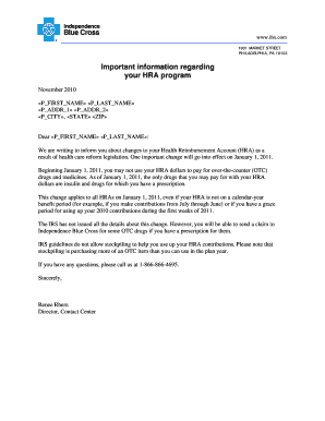 Fillable Online your HRA program Fax Email Print - pdfFiller