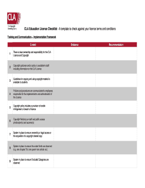 Fillable Online fe cla co CLA Further Education Licence Compliance ...