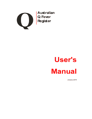 Fillable Online qfever Users Manual - Australian Q Fever Register ...