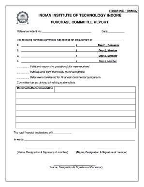 Fillable Online iiti ac chord indore form Fax Email Print - pdfFiller