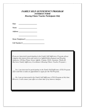 Fillable Online suffolkrha FAMILY SELF-SUFFICIENCY PROGRAM ...