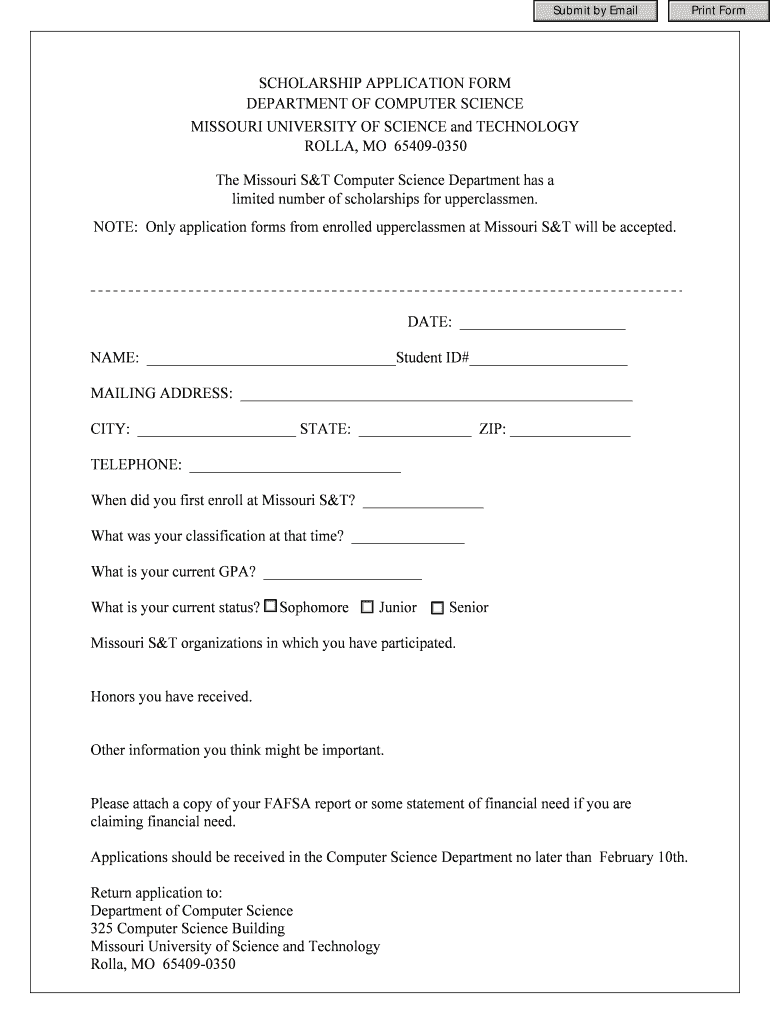 Fillable Online cs mst ROLLA, MO 654090350 Fax Email Print - pdfFiller