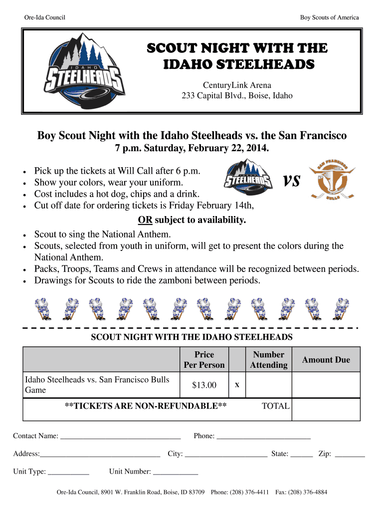 Fillable Online oreida-bsa 2014 Steelheads Boy Scout Flyer - oreida ...