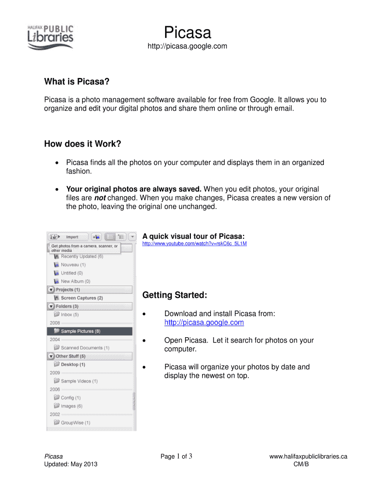 Fillable Online What is Picasa Fax Email Print - pdfFiller