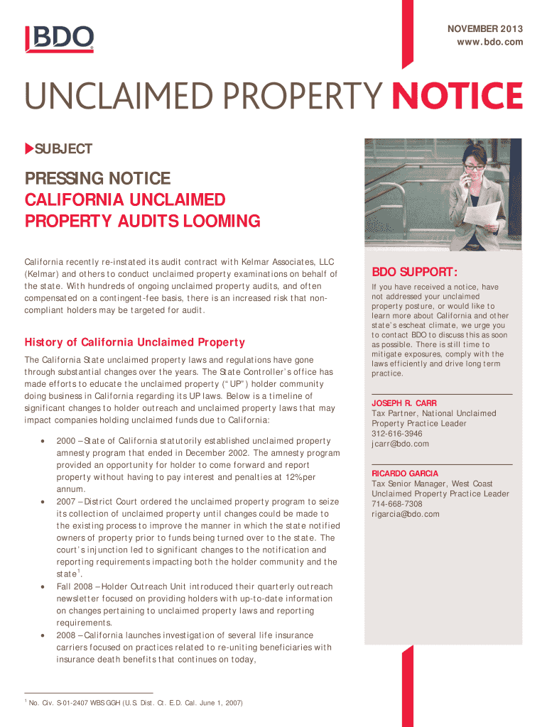 Bdo Com Form Unclaimed Property - Fill Online, Printable, Fillable ...