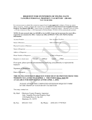 Fillable Online TANGIBLE PERSONAL PROPERTY TAX RETURN (DR405) Fax Email ...