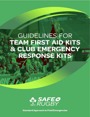 Fillable Online guidelines for team first aid kits & club emergency ...