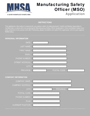 Fillable Online Officer (MSO) Fax Email Print - pdfFiller