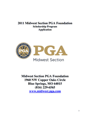 Fillable Online Midwest Section PGA Foundation Fax Email Print - pdfFiller