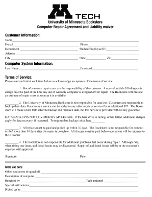 Fillable Online bookstores umn University of Minnesota Bookstore ...