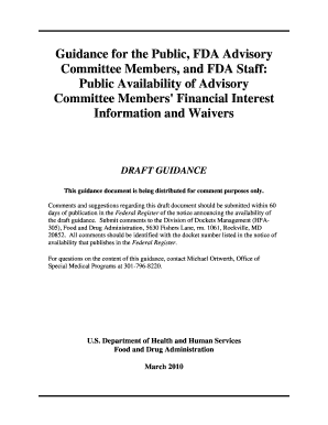 Fillable Online Guidance for the Public Advisory Committee Members and ...