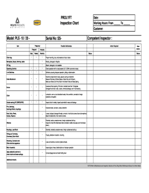 Fillable Online Inspection Chart Fax Email Print - pdfFiller