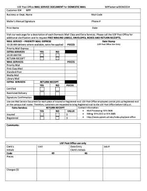 Fillable Online LABELS ENVELOPES BOXES AND RETURN RECEIPTS Date Stamp ...