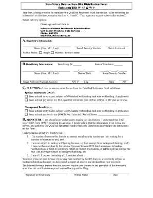 Fillable Online FT - Non-IRA W-4P Beneficiary Reissue Distribution Form ...