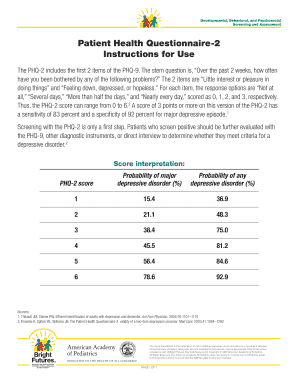Fillable Online Patient Health Questionnaire-2 Fax Email Print - pdfFiller