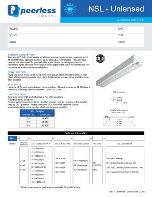 Fillable Online LED Narrow Strip 248 - Peerless Electric Fax Email Print - pdfFiller