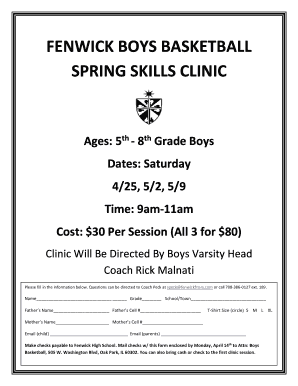 Fillable Online FENWICK BOYS BASKETBALL Fax Email Print - pdfFiller