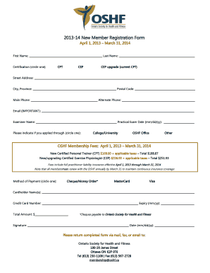 Fillable Online 201314 New Member Registration Form Fax Email Print ...