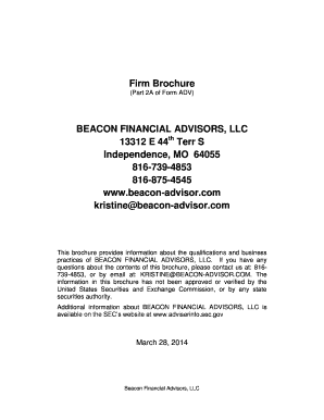 Fillable Online BEACON FINANCIAL ADVISORS, LLC Fax Email Print - pdfFiller