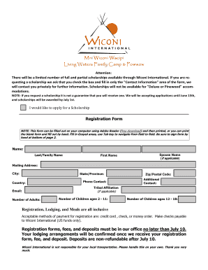 Fillable Online Registration Form in PDF Adobe Acrobat Format Fax Email ...