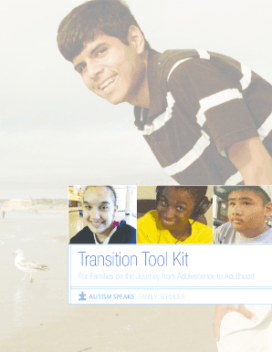 Fillable Online paautism Transitioning Tool Kit Transition Tool Kit ...