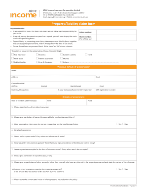 Fillable Online Public Liability Claim Form - NTUC Income Fax Email ...