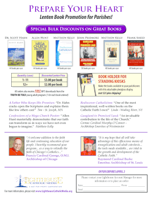 Fillable Online Lenten Book Promotion for Parishes Fax Email Print ...