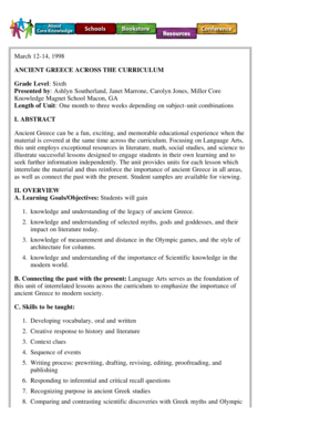 Fillable Online coreknowledge ANCIENT GREECE ACROSS THE CURRICULUM ...