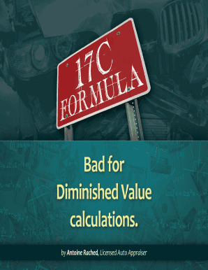 Fillable Online Bad for Diminished Value calculations - Diminished ...