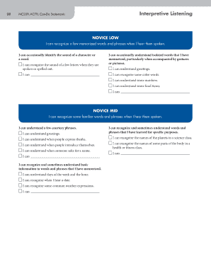 Fillable Online actfl 28 NCSSFL-ACTFL Can-Do Statements Interpretive ...