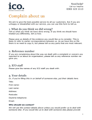 Fillable Online Access information complaint form Access information ...