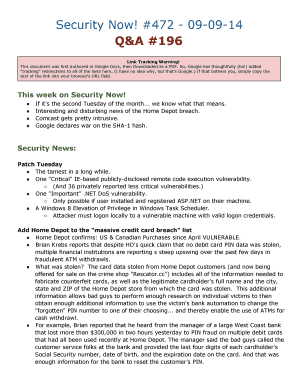 Fillable Online Security Now 472 - 09-09-14 QA 196 Fax Email Print ...