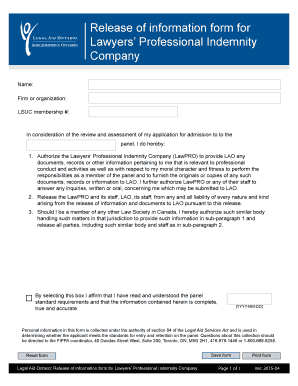 Fillable Online legalaid on Release of information form for Lawyers ...