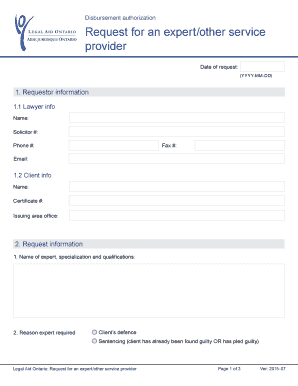 Fillable Online legalaid on Disbursement authorization Disbursement ...