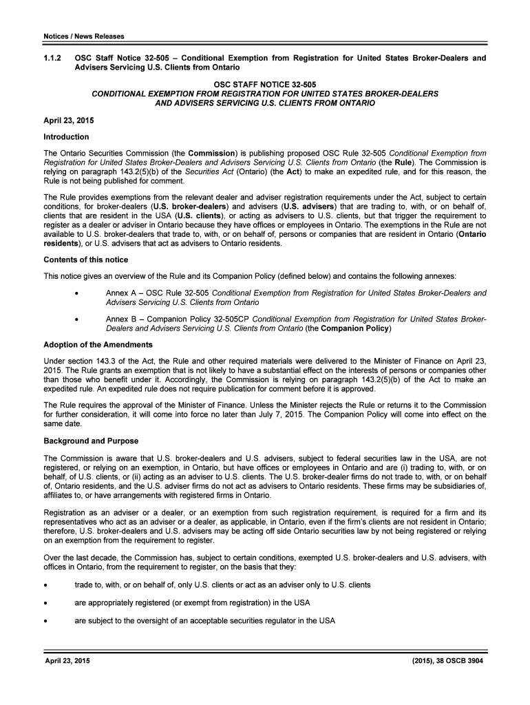 Fillable Online osc gov on OSC Staff Notice 32-505 Conditional ...