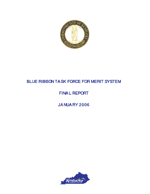 Fillable Online e-archives ky BLUE RIBBON TASK FORCE FOR MERIT SYSTEM ...