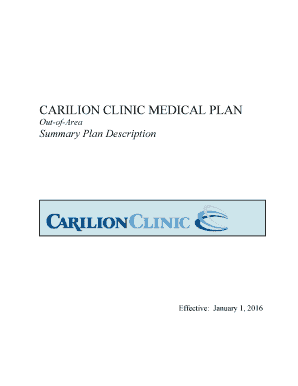 Fillable Online CARILION CLINIC MEDICAL PLAN Fax Email Print - pdfFiller