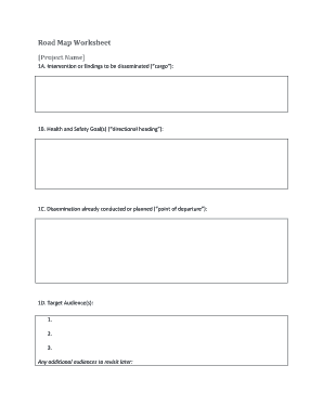 Fillable Online Road Map Worksheet - cpwrcom Fax Email Print - pdfFiller