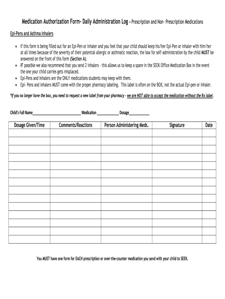 Fillable Online nsbe Epi-Pens and Asthma Inhalers MUST Section A - nsbe ...