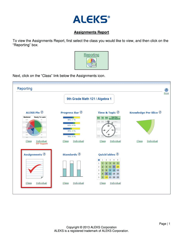 Fillable Online Assignments Report Fax Email Print - pdfFiller