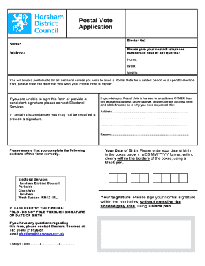 Fillable Online Elector No: Fax Email Print - pdfFiller