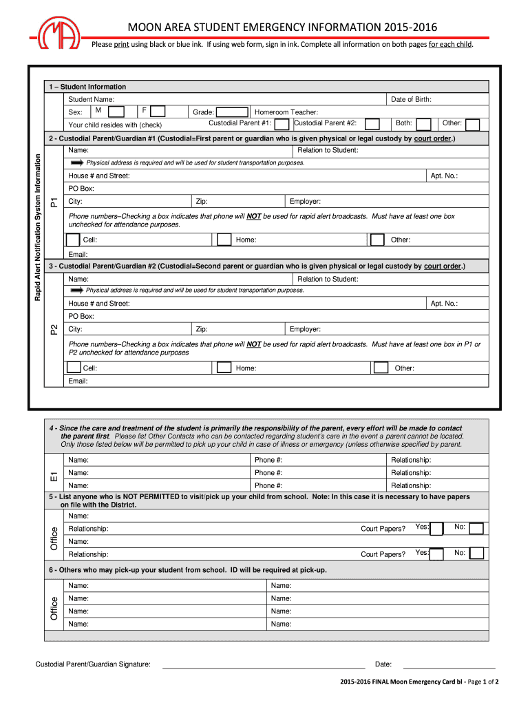Fillable Online CT REGISTRATION MOON AREA FORMS AND SCHOOL DISTRICT P ...