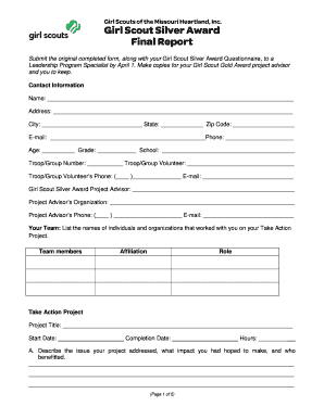 Fillable Online girlscoutsmoheartland Girl Scouts of the Missouri ...