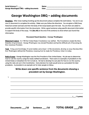 Fillable Online gstboces George Washington DBQ adding documents - GST BOCES - gstboces Fax Email ...