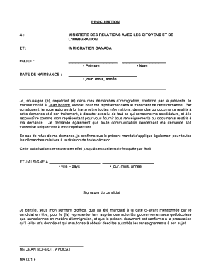 Remplissable En Ligne MANDAT ET PROCURATION - bvisionimmigrationcomb ...