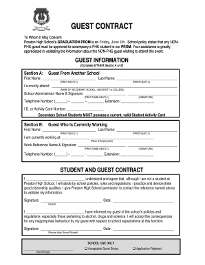 Fillable Online GUEST CONTRACT - phswrdsbca Fax Email Print - pdfFiller