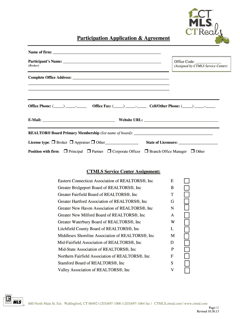 Fillable Online Participation Application Agreement - ECAR Fax Email ...